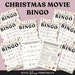 Printable Christmas Movie Bingo Game. Bingo Christmas Games for Family ...