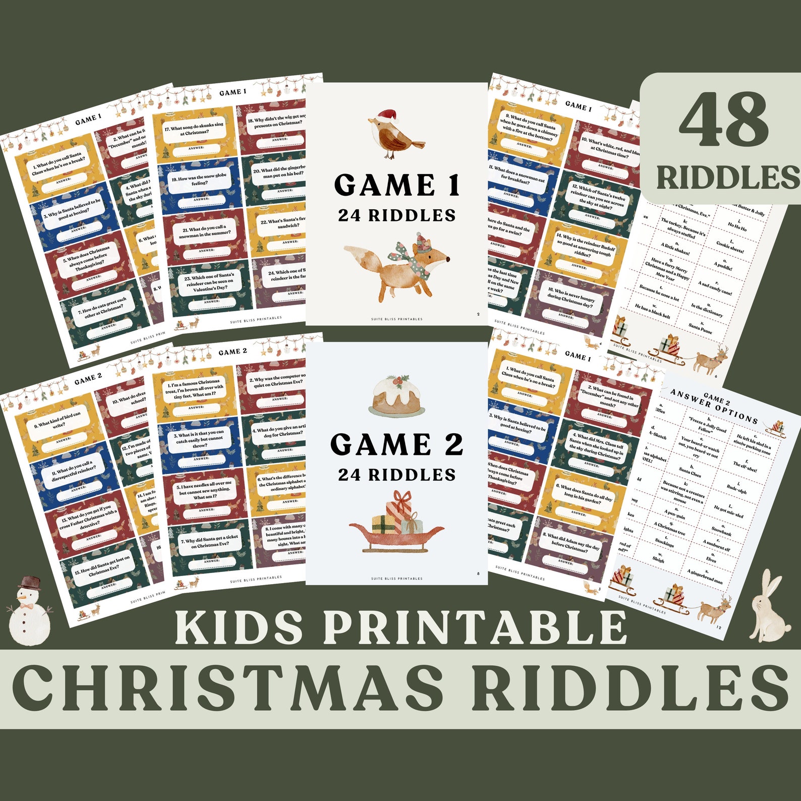 Printable Christmas Riddles for Kids. 48 Christmas Riddles With Answers ...