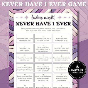 Bachelorette Never Have I Ever Game | Galentines Never Have I Ever ...