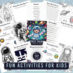 Printable Space Activity Pack I Space Theme Coloring Pages Planet ...