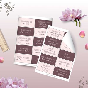 Printable Love Notes for Couples Romantic Lunchbox Love Notes for ...
