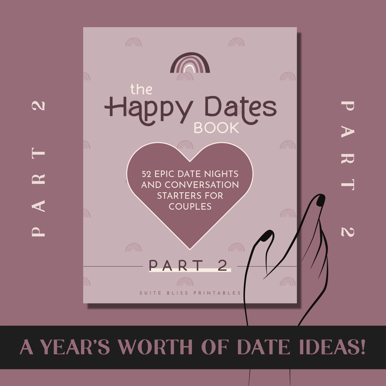 Printable Date Night Ideas Book (PART 2) - 52 Date Ideas for You & Your ...