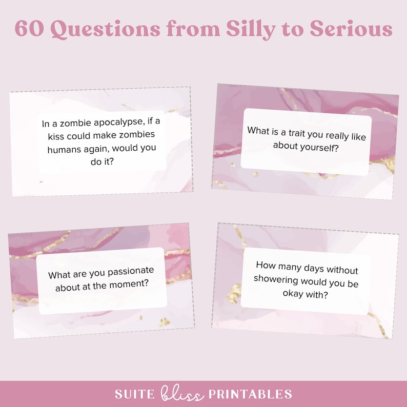 Family Conversation Starter Cards: Table Topics Game (digital Download ...
