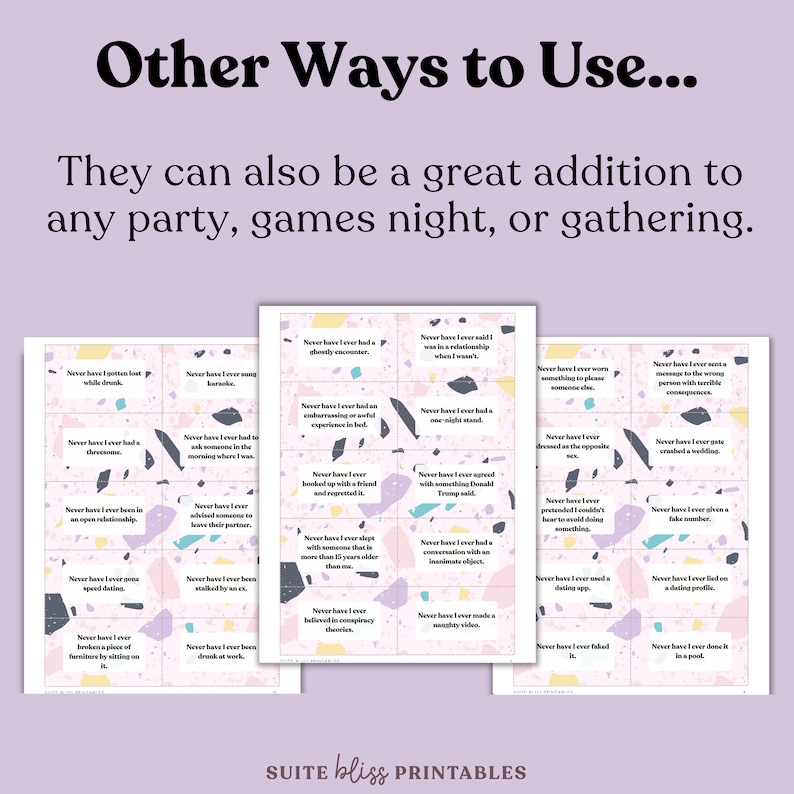 Never Have I Ever Card Game for Couples: Adult Party Game (printable ...