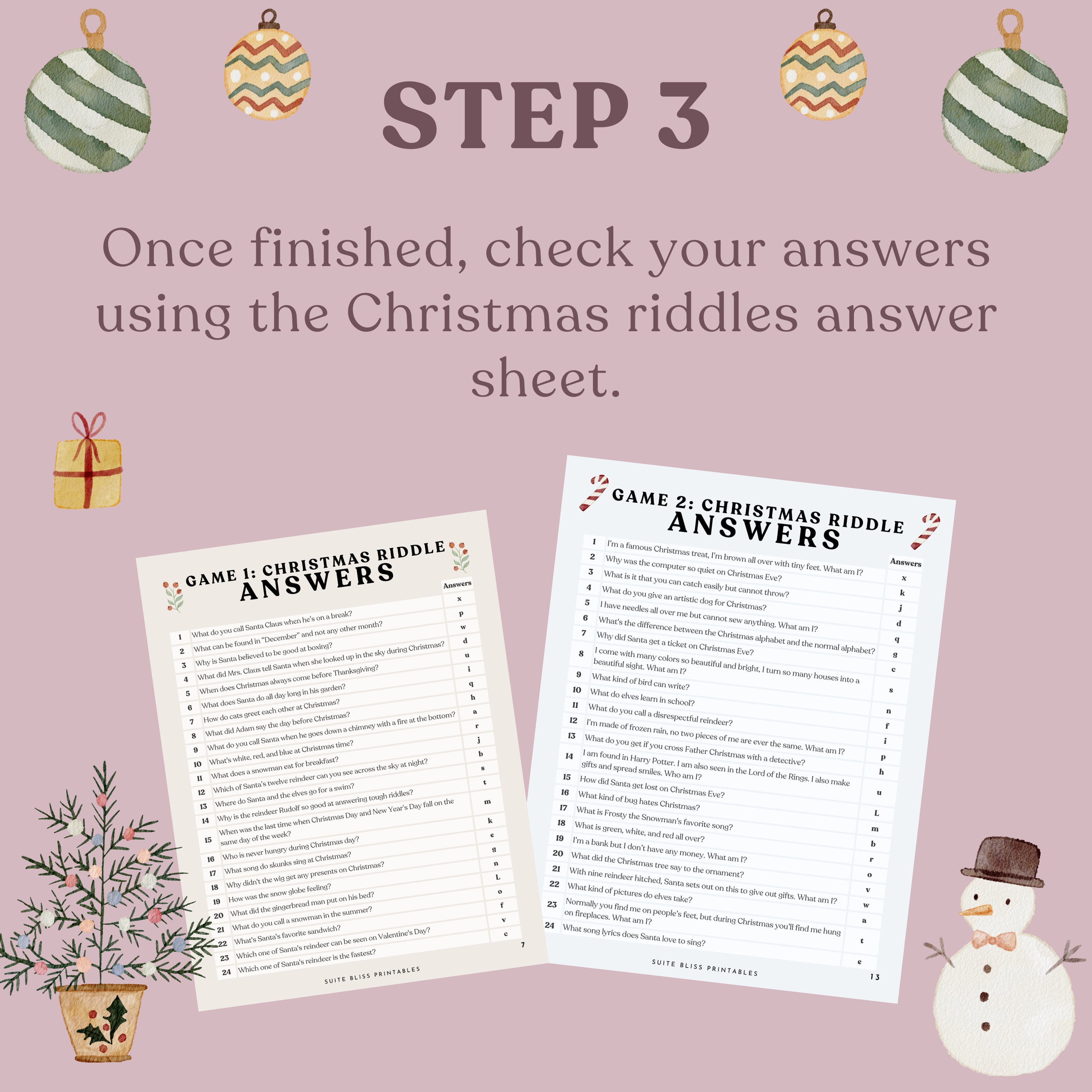 Printable Christmas Riddles for Kids. 48 Christmas Riddles With Answers ...