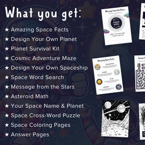 Printable Space Activity Pack I Space Theme Coloring Pages | Planet ...