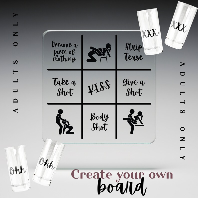 Kinky Tic Tac Toe Svg Adult Only Tic Tac Toe For Svg With A Drinking Game Pdf Printable Fun
