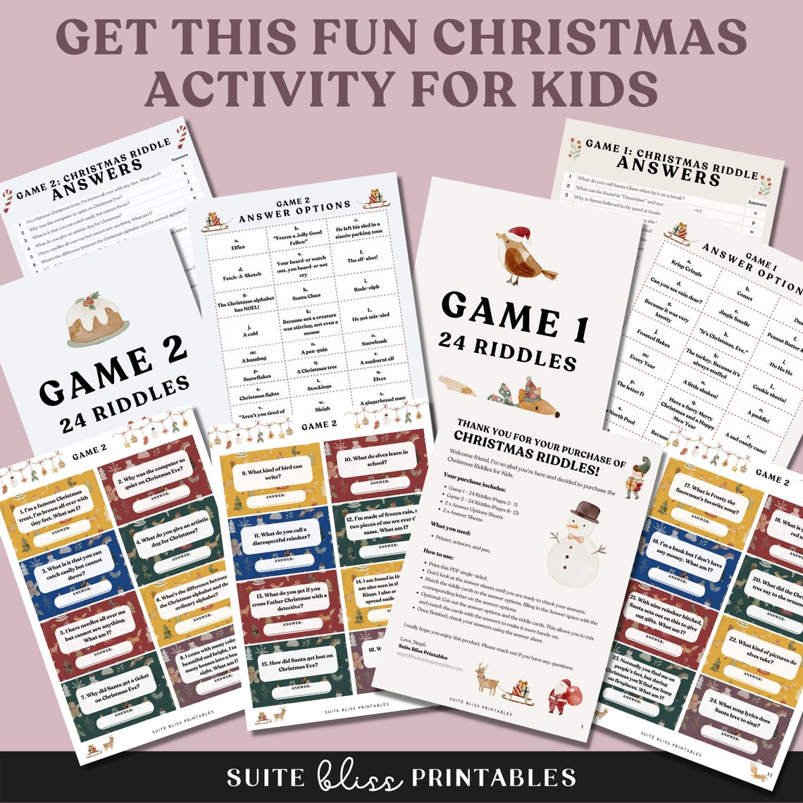 Printable Christmas Riddles for Kids. 48 Christmas Riddles With Answers ...