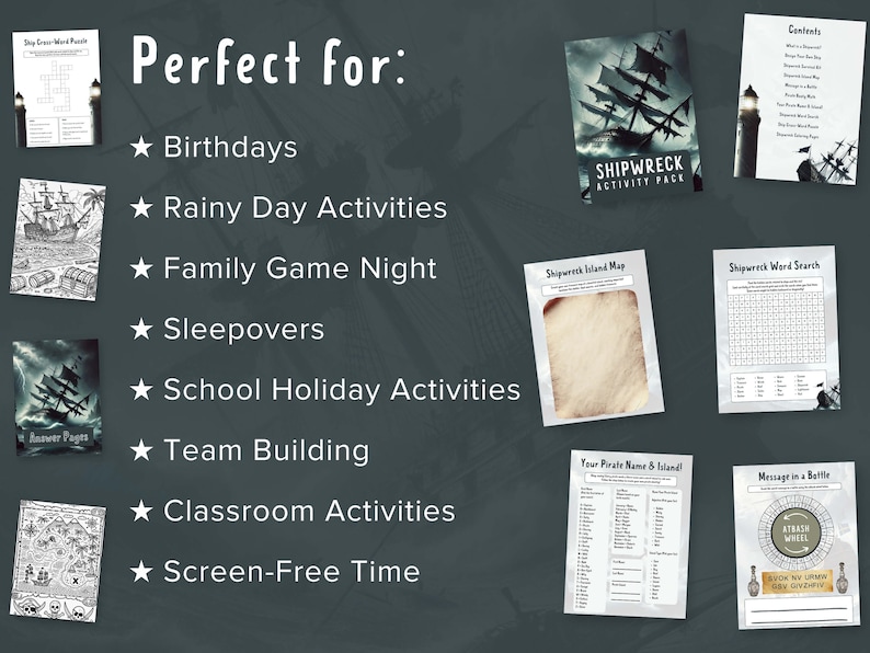 Shipwreck Activity Pack I Printable Shipwreck Activity I Ship Coloring ...