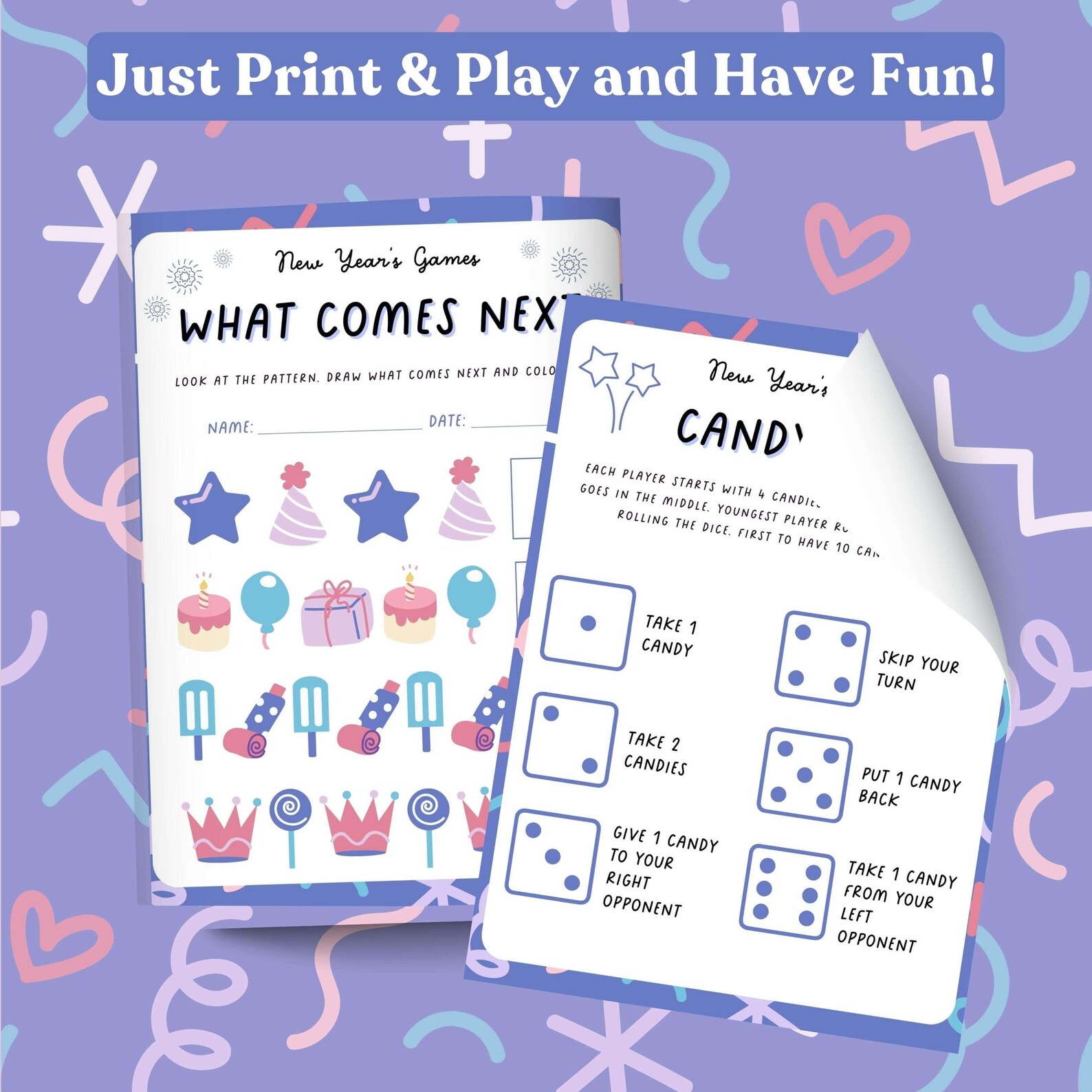 New Years Games Printable for Kids 20 New Years Eve Games Kids New ...