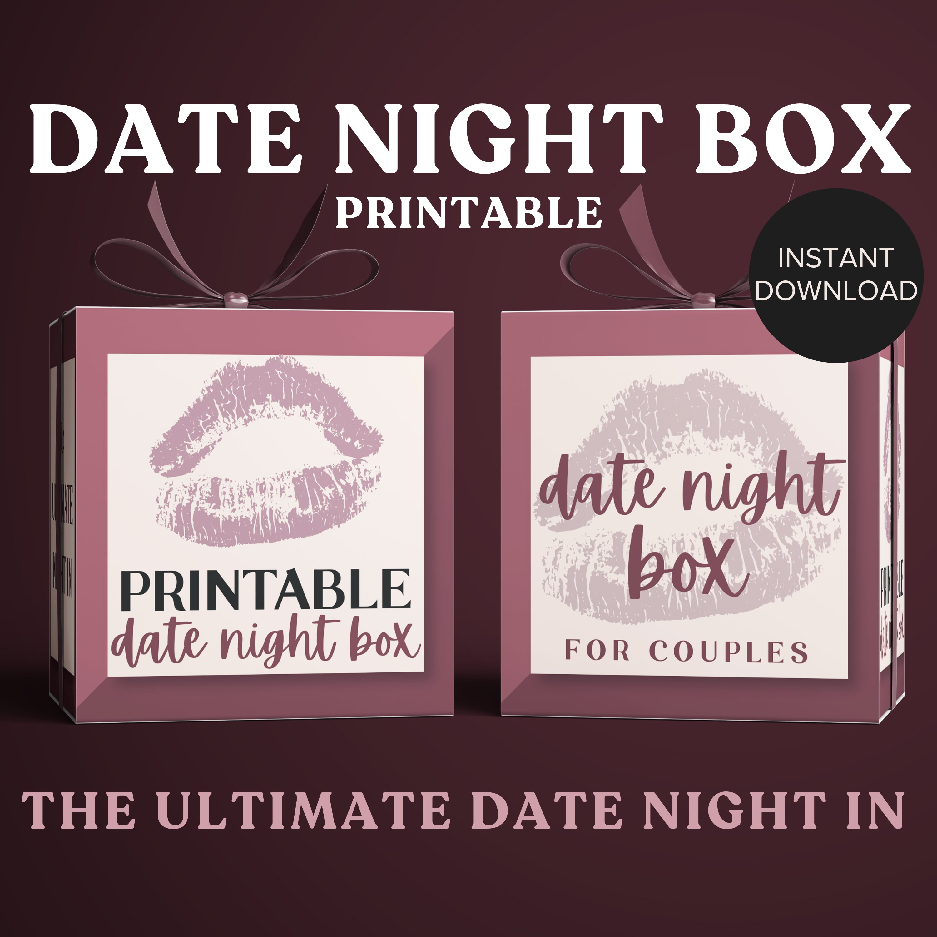 Printable Date Night Kit. Romantic Digital Date Night Box for Couple ...
