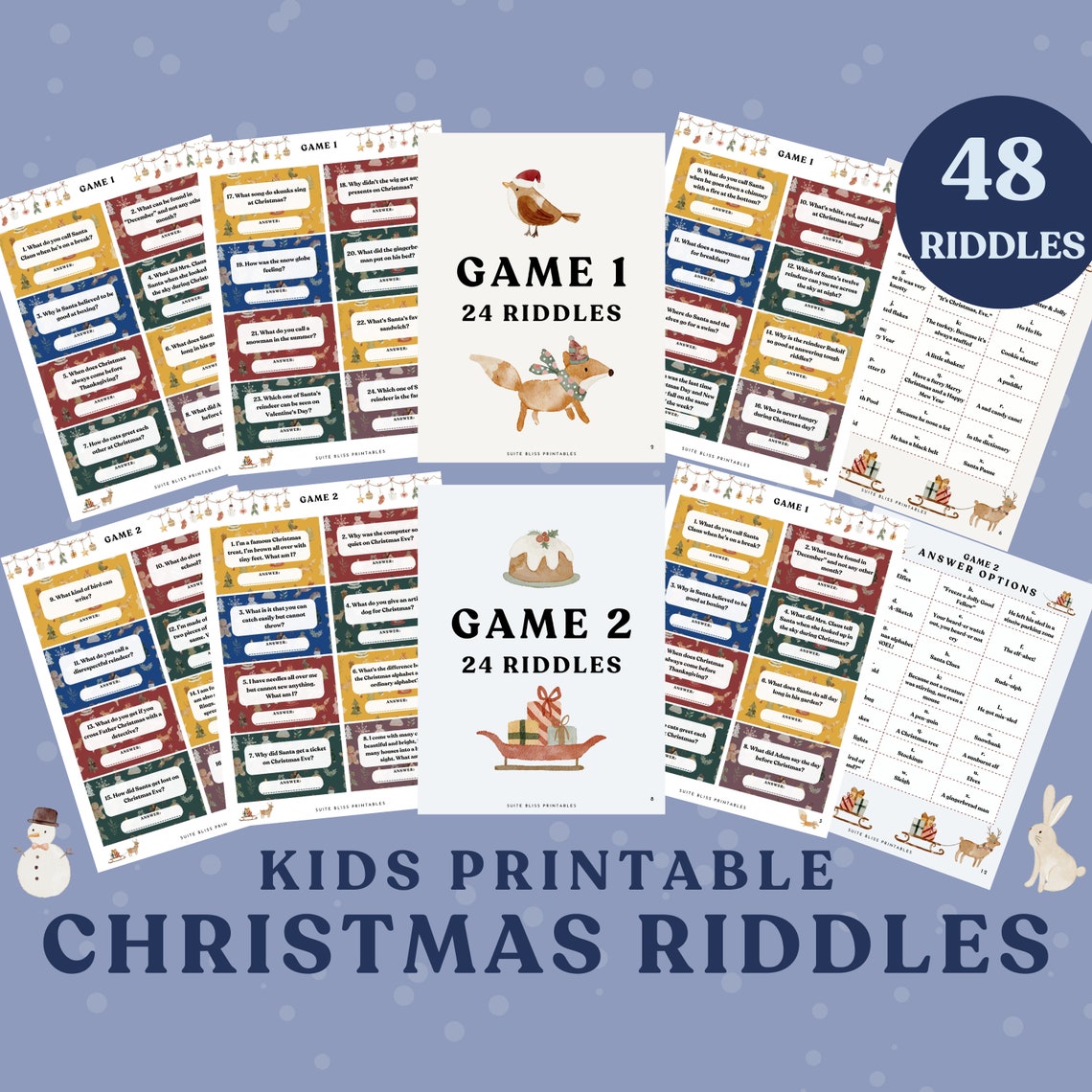 Printable Christmas Riddles for Kids. 48 Christmas Riddles With Answers ...