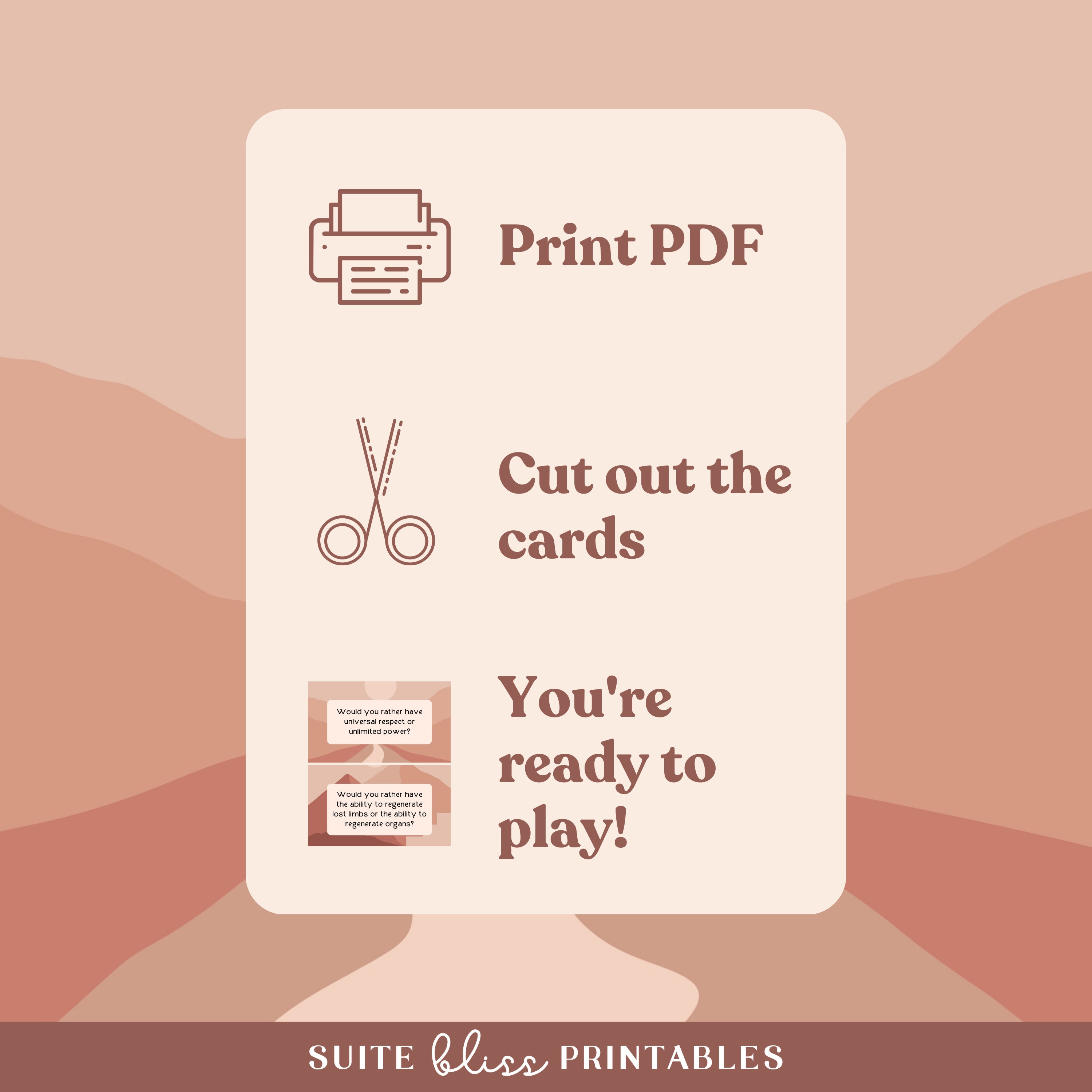 Printable Would You Rather Game. 100 Funny Would You Rather Questions ...