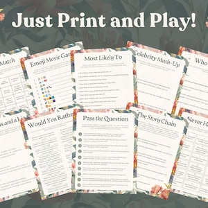 Dinner Party Games: 10 Fun Table Games, Icebreaker (PDF) - Etsy