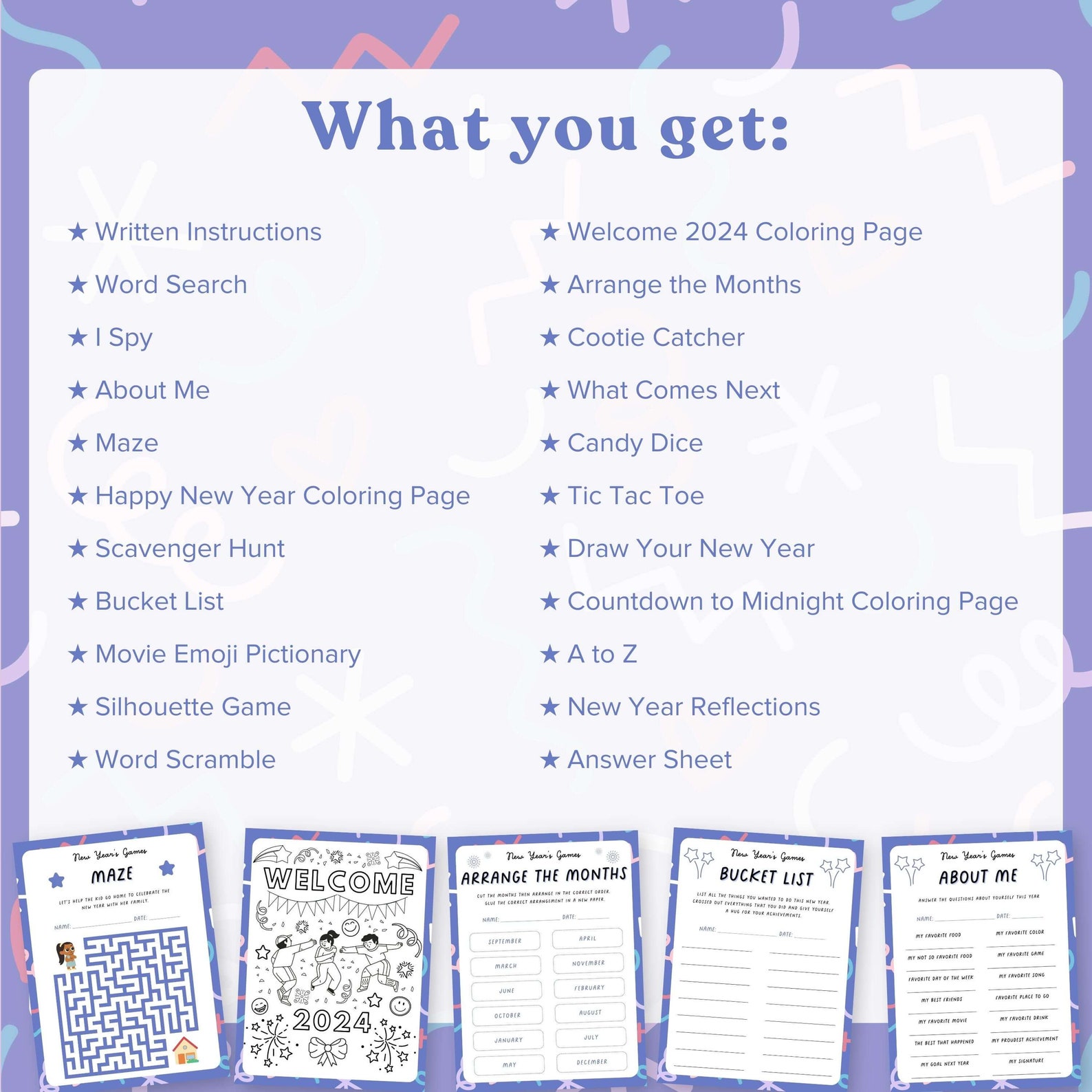 New Years Games Printable for Kids 20 New Years Eve Games Kids New ...