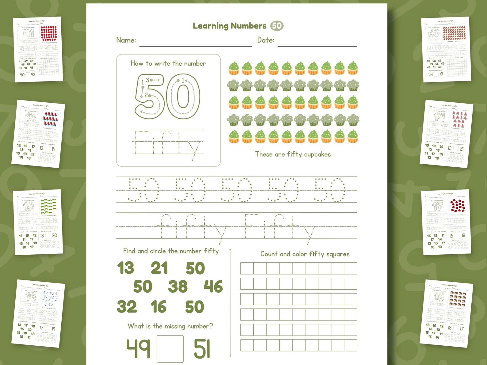 Number Tracing 1-100: Kindergarten Printable Worksheet (PDF) - Etsy