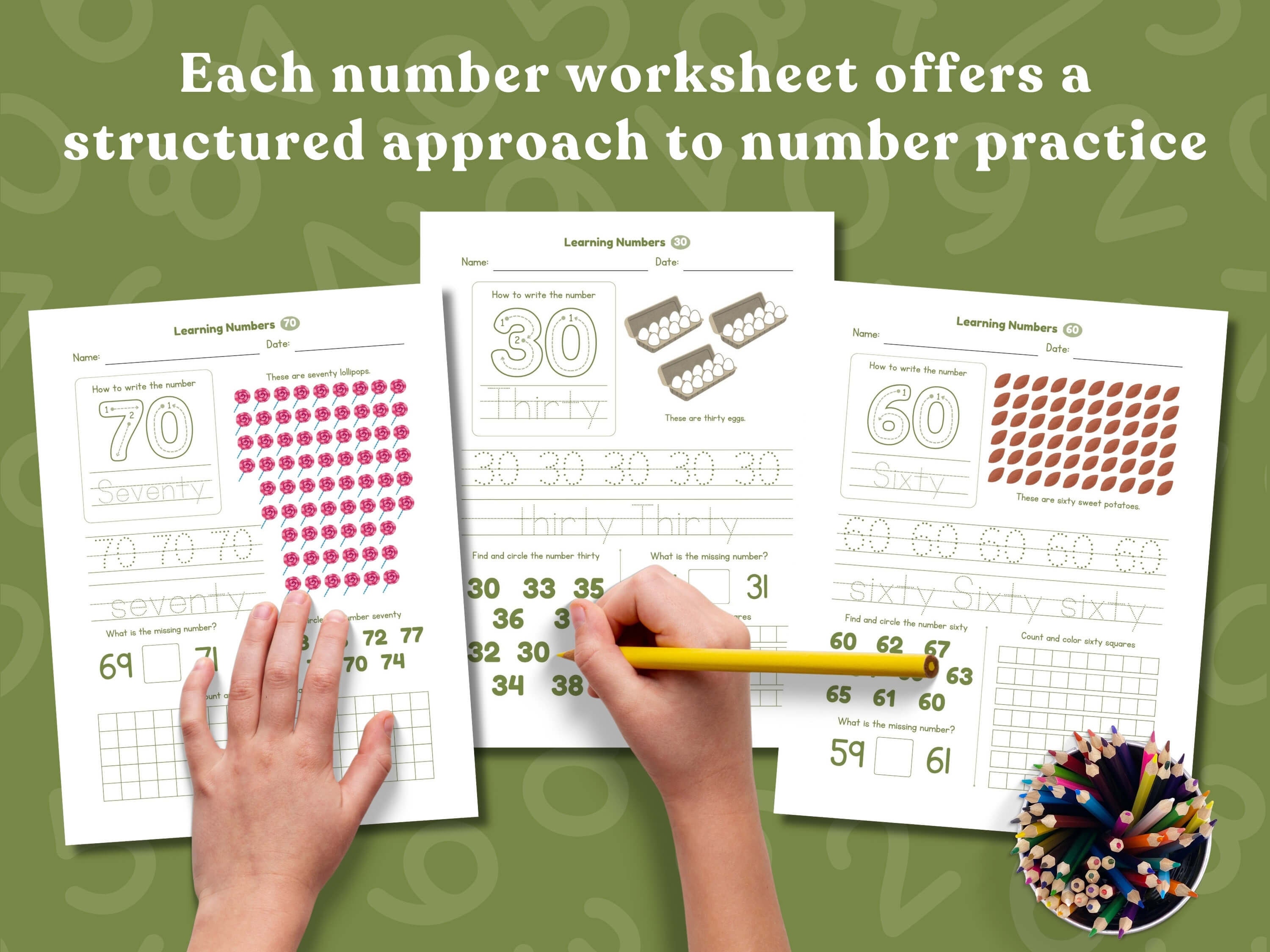 Number Tracing 1-100: Kindergarten Printable Worksheet (PDF) - Etsy