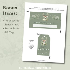 Secret Santa Quiz Printable | Holiday Gift Swap | Secret Santa ...