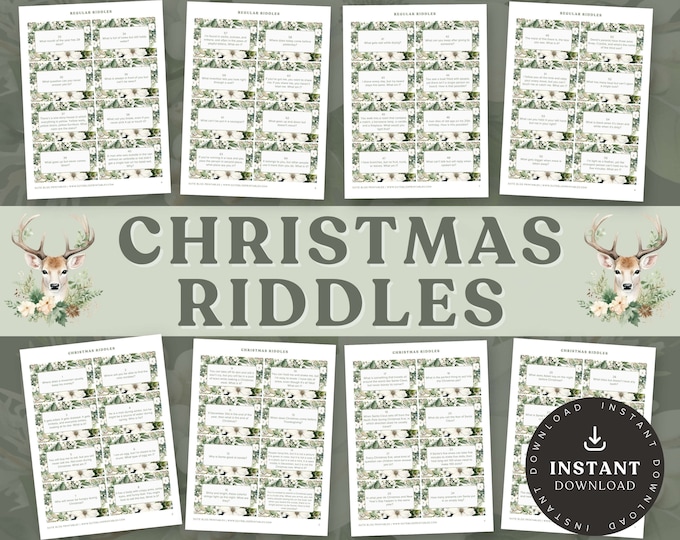 Christmas Riddles Who Am I, Printable Christmas Party Game, Kids ...