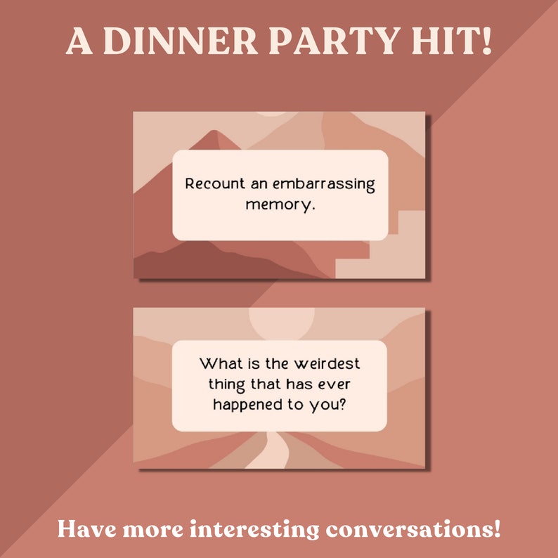 100 Printable Conversation Cards for Couples & Friends. Conversation ...