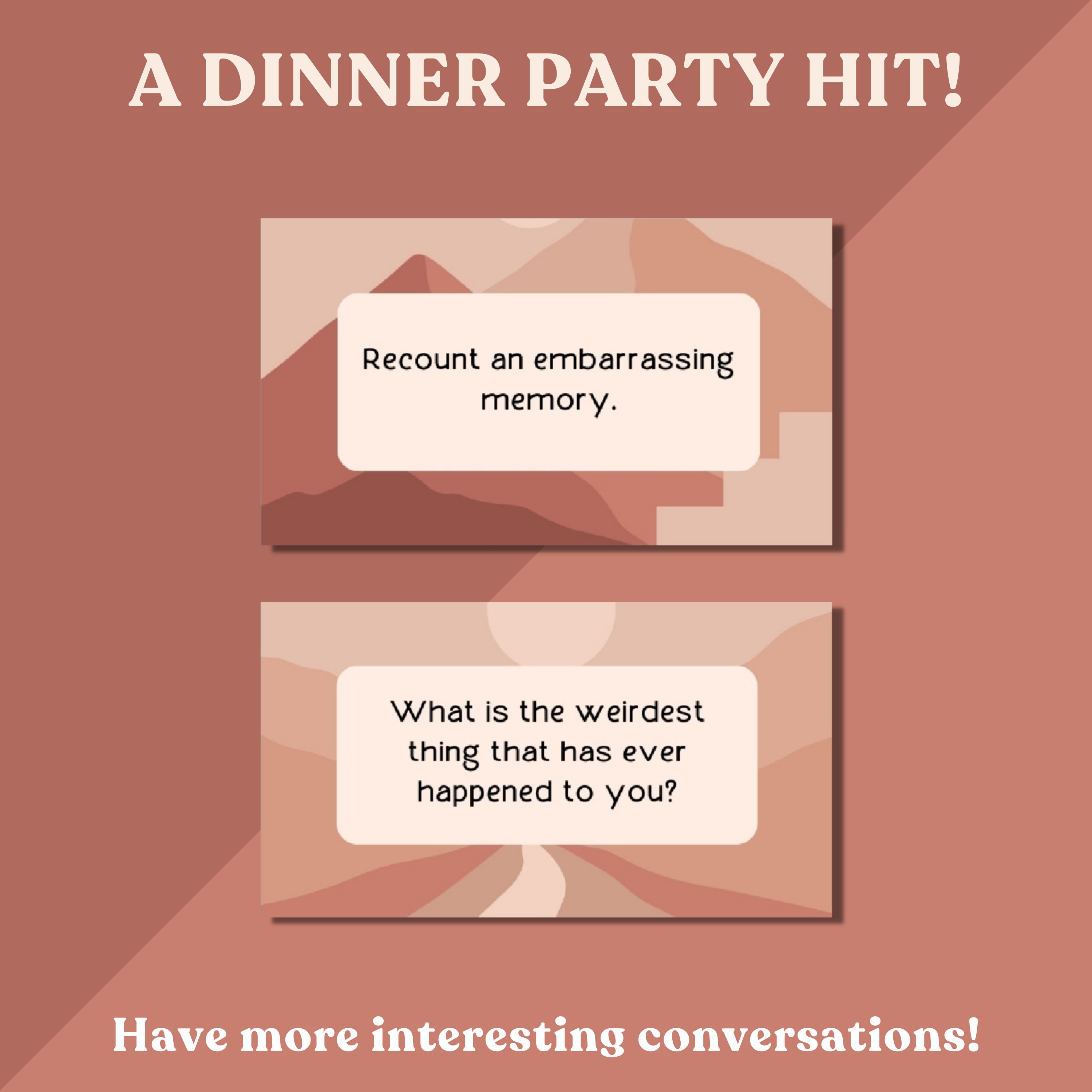 100 Printable Conversation Cards for Couples & Friends. Conversation ...