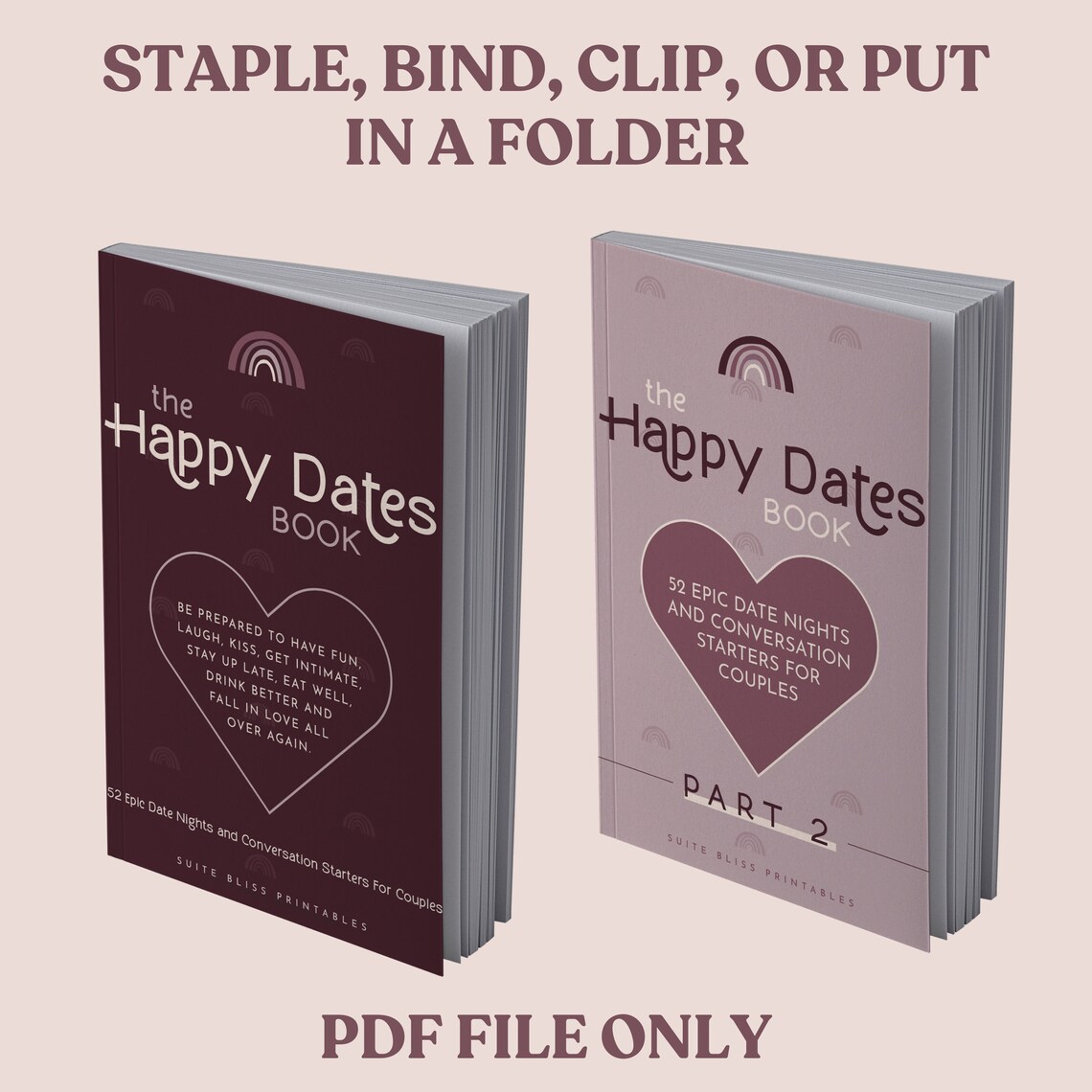 Printable Date Night Ideas Book BUNDLE. A Date Night Box & Date Night ...
