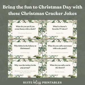Christmas Cracker Jokes: 50 Printable Riddles (digital Download) - Etsy