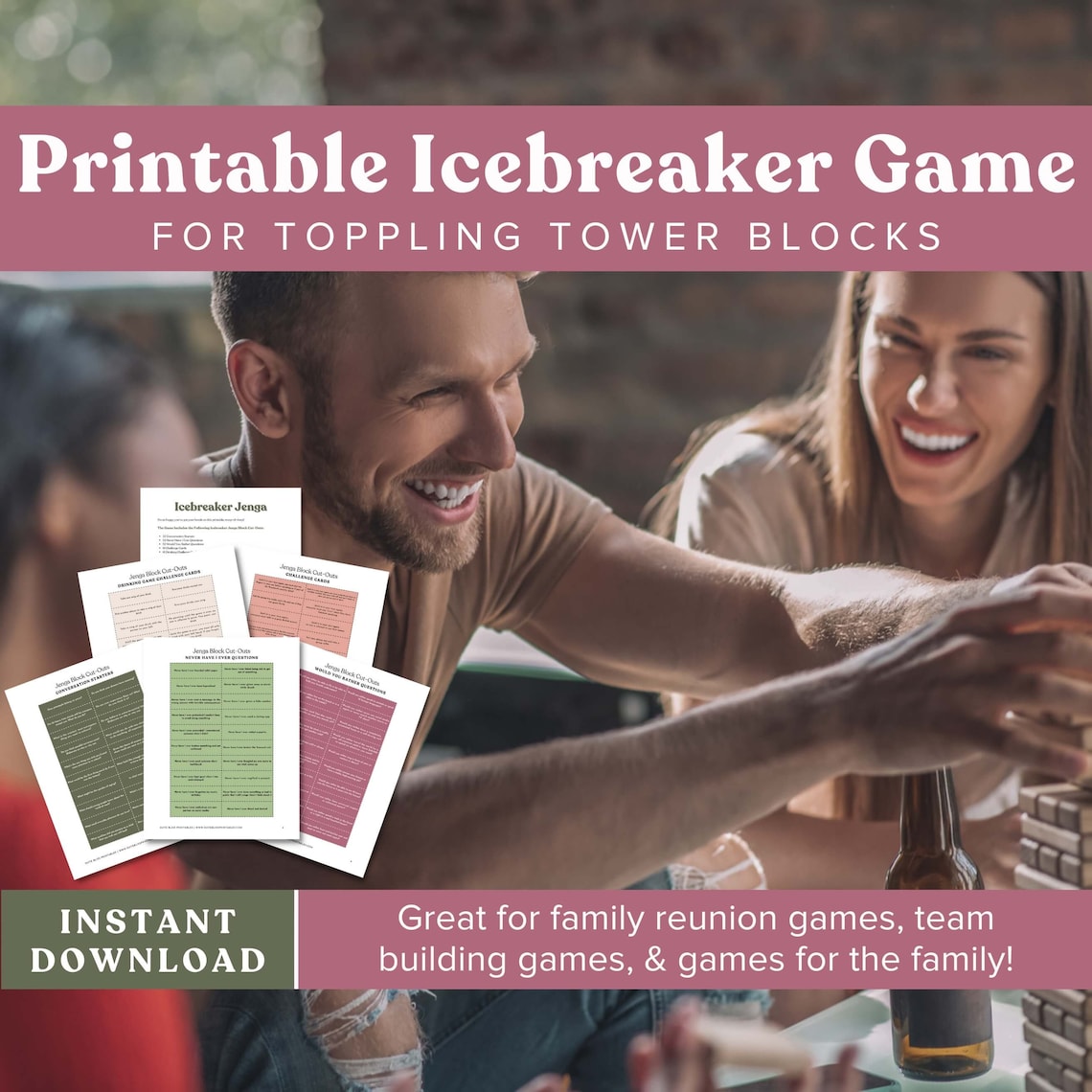 Printable Icebreaker Game: Tumbling Tower Edition (PDF) - Etsy