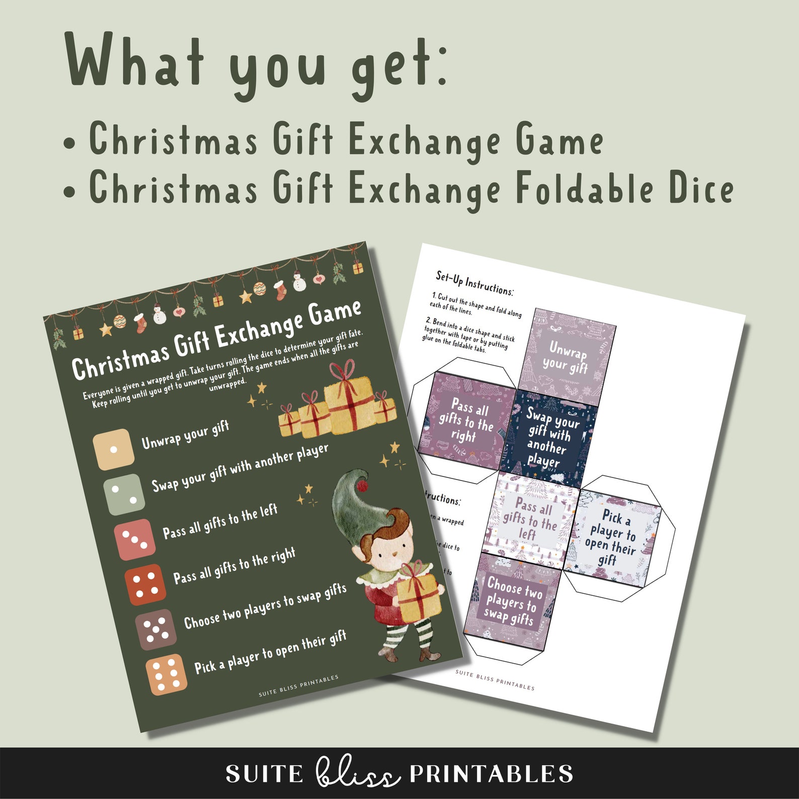Printable Pass the Present Game Christmas Gift Exchange Game. A Fun ...