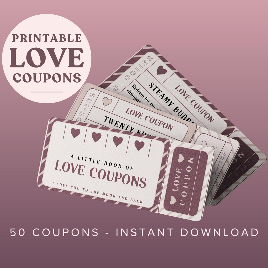 Printable Naughty Love Coupons, Anniversary Gift (PDF) - Etsy