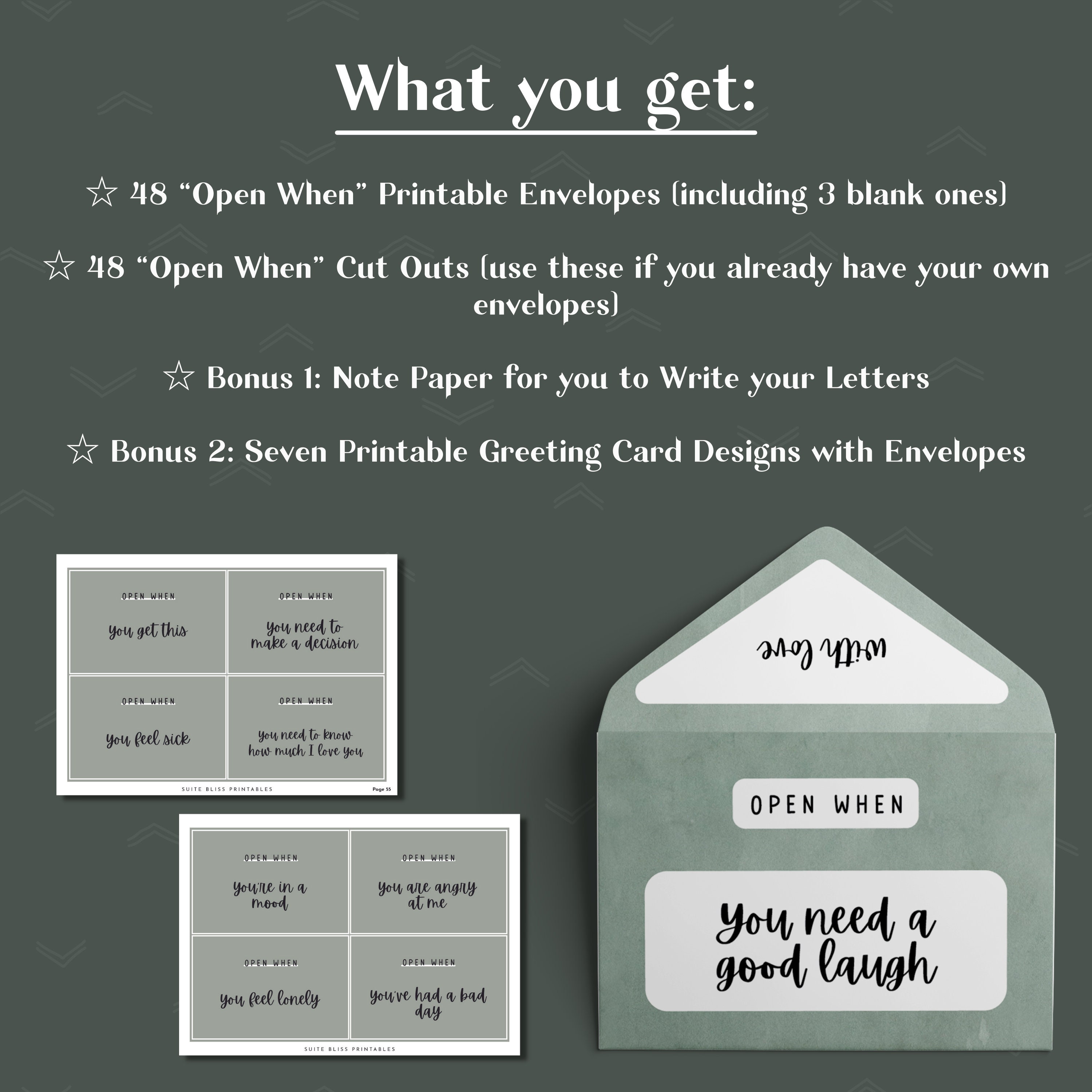 48 Printable Open When Letters for Boyfriend or Girlfriend. Open When ...