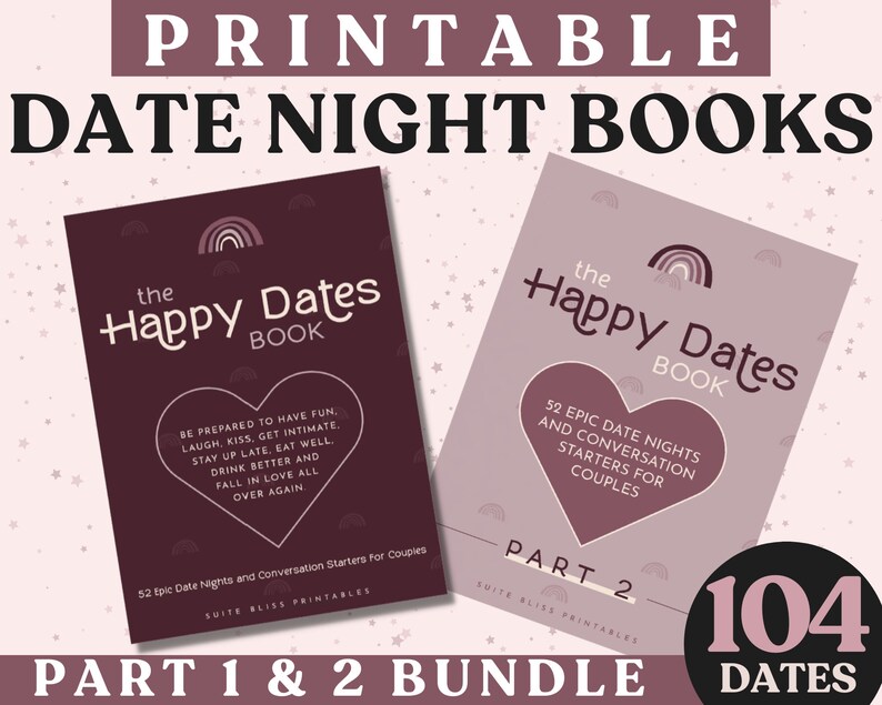 Printable Date Night Ideas Book BUNDLE. A Date Night Box & - Etsy