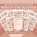 Printable Would You Rather Game. 100 Funny Would You Rather Questions ...