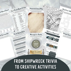 Shipwreck Activity Pack I Printable Shipwreck Activity I Ship Coloring ...