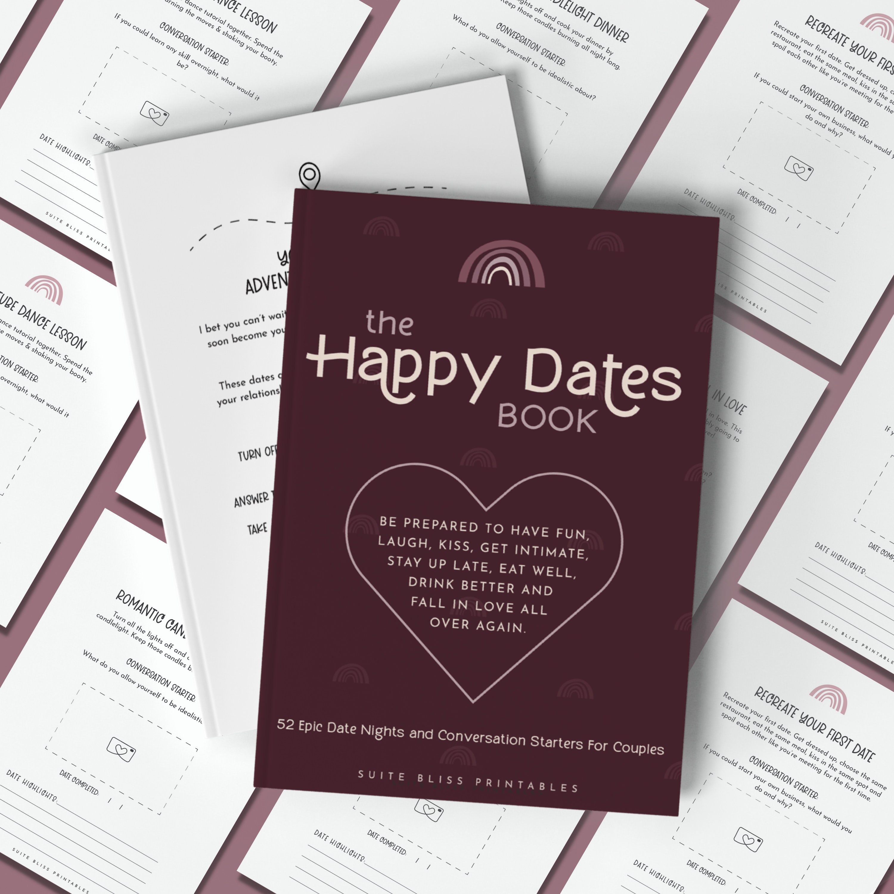 Printable Date Night Ideas Book 52 Dates A Date Night Jar & - Etsy ...