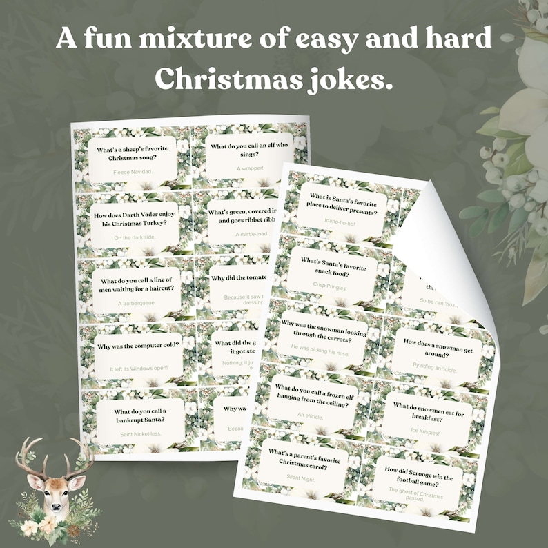 Christmas Cracker Jokes: 50 Printable Riddles (digital Download) - Etsy