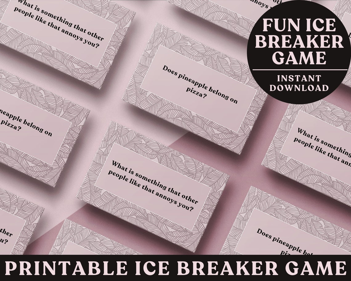 Printable Icebreaker Games. Bring the Fun With This Group Ice - Etsy