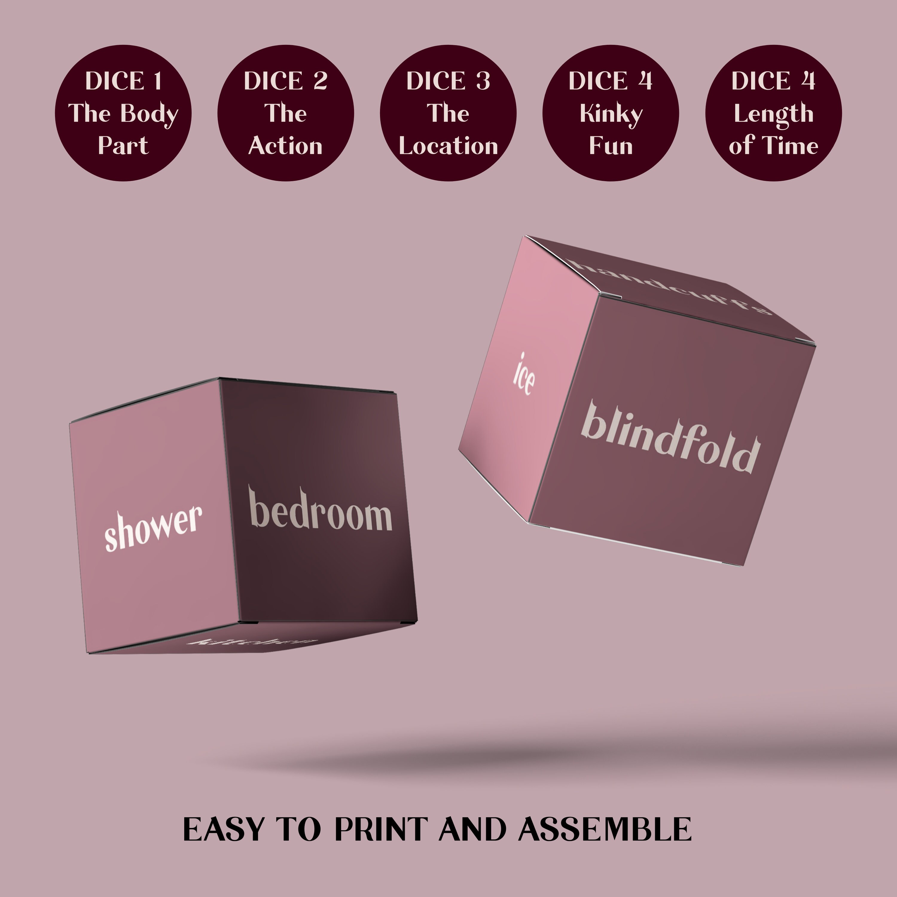 Printable Sex Dice Game Adult Games For Couples Fun Downloadable