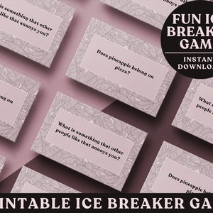 Printable Icebreaker Games. Bring the Fun With This Group Ice - Etsy