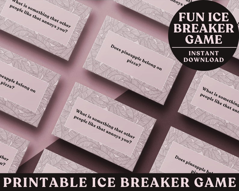 Printable Icebreaker Games. Bring the Fun With This Group Ice - Etsy