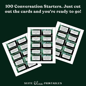 100 Printable Conversation Cards for Couples & Friends. Conversation ...