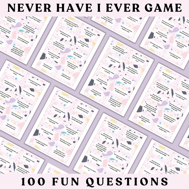 Never Have I Ever Card Game for Couples: Adult Party Game (printable ...