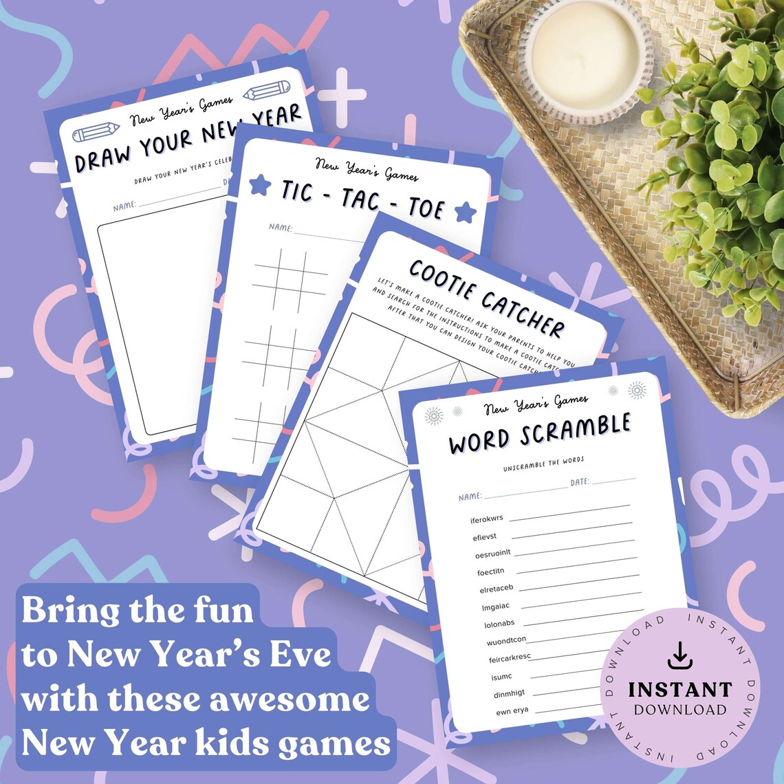 New Years Games Printable for Kids 20 New Years Eve Games Kids New ...