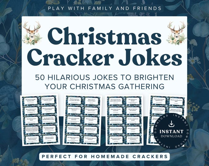 Christmas Cracker Jokes and Bucket List Digital Download Multicoloured ...