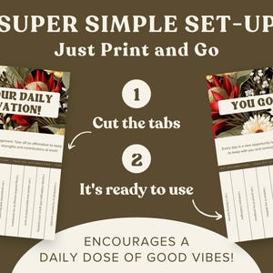 Positive Affirmation Tear-off Flyer | Set of 5 Printable Tear off Flyer ...