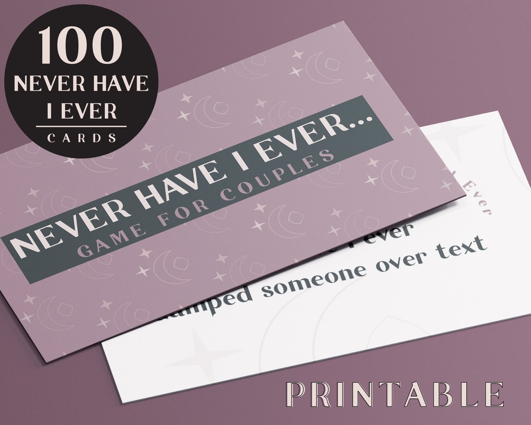 Never Have I Ever Card Game for Couples. Drunken Games for Fun - Etsy