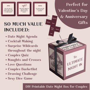 Printable Date Night Kit. Romantic Digital Date Night Box for - Etsy ...