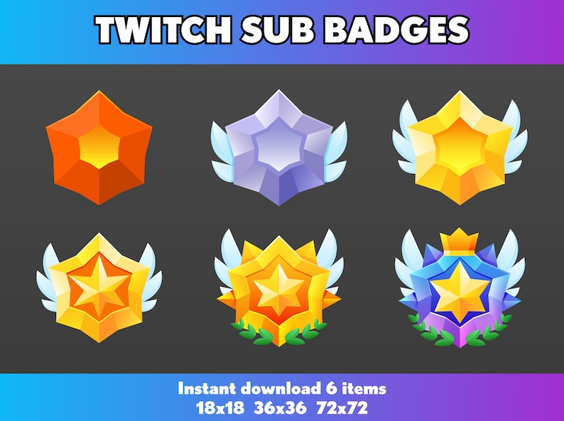 Twitch Sub Medal Badge Twitch Sub Badge Twitch Badge Sub Badge Twitch ...