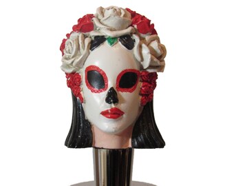 Day of the Dead Calavera Sports Bar Beer Tap Handle Kegerator Resin ...