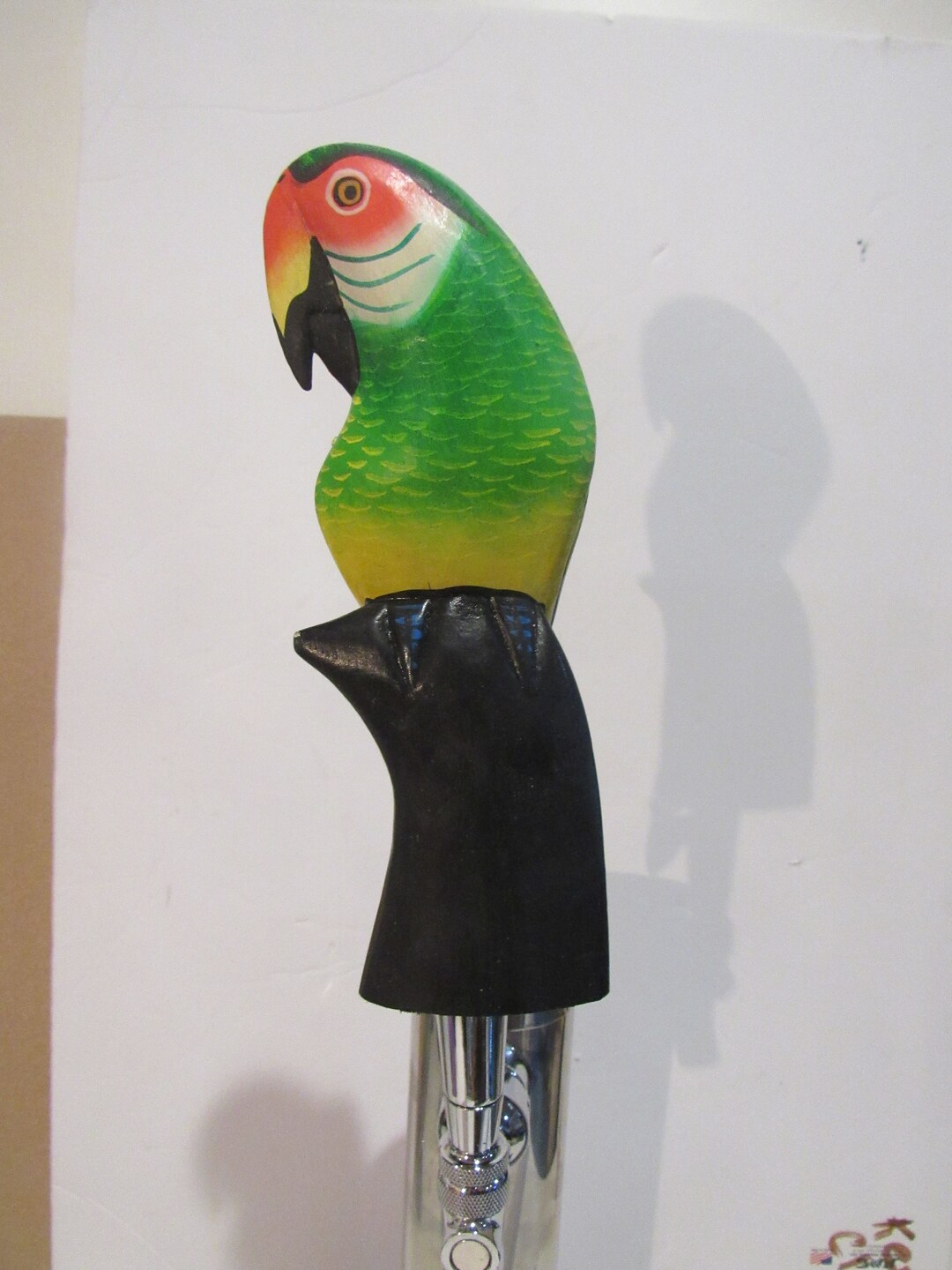 Parrot Beer Tap Handle Green Breweriana Man Cave Kegerator - Etsy